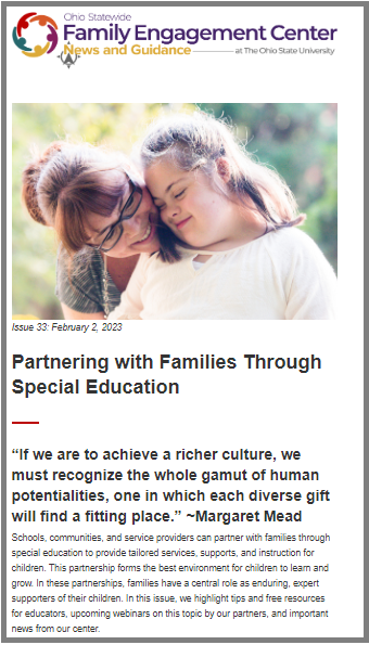 News & Guidance - Ohio's Statewide Family Engagement Center