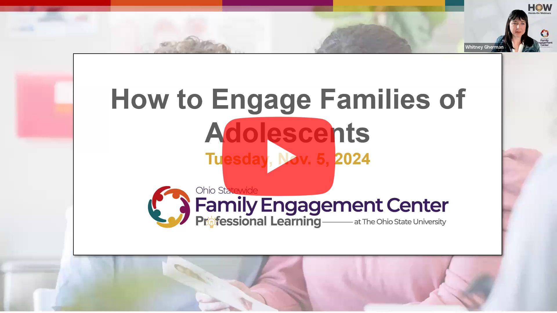 On Demand Videos - Ohio's Statewide Family Engagement Center